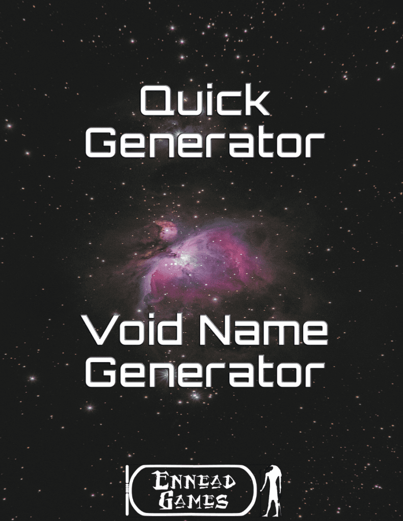 [PDF] Quick Generator - Void Name Generator - Ennead Games