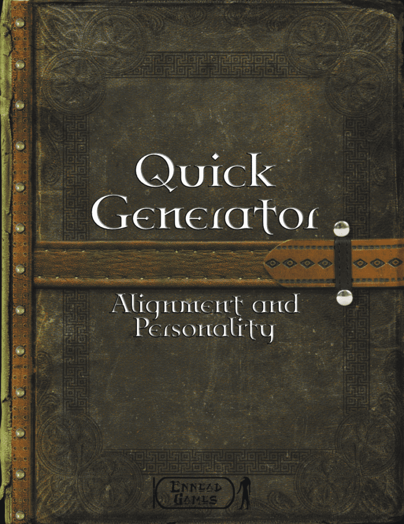 [PDF] Quick Generator - Alignment and Personality - Ennead Games
