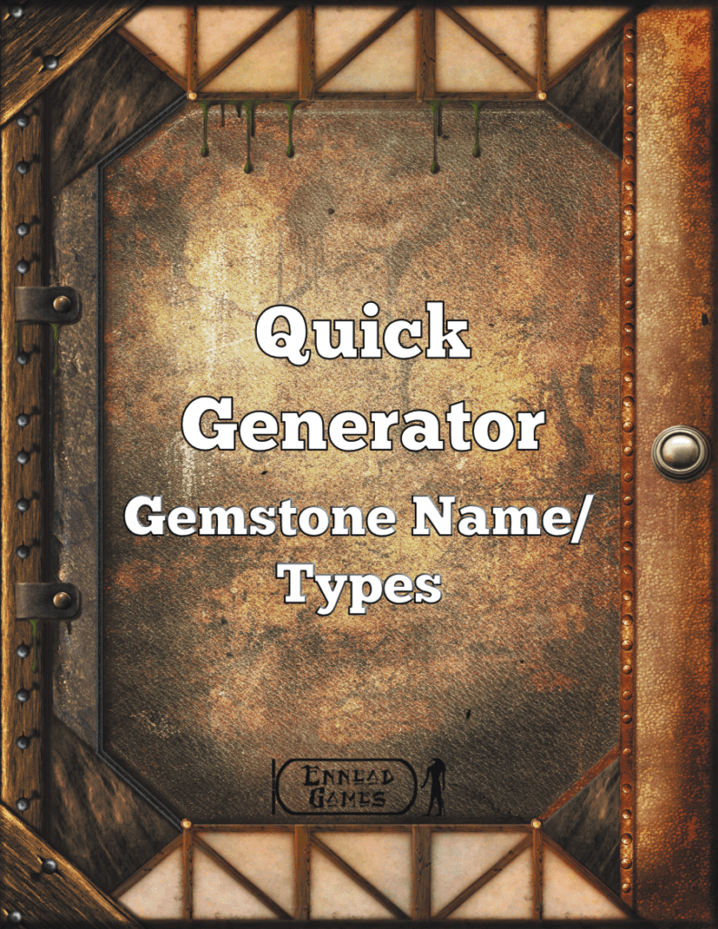 [PDF] Quick Generator Gemstone Names/Types - Ennead Games