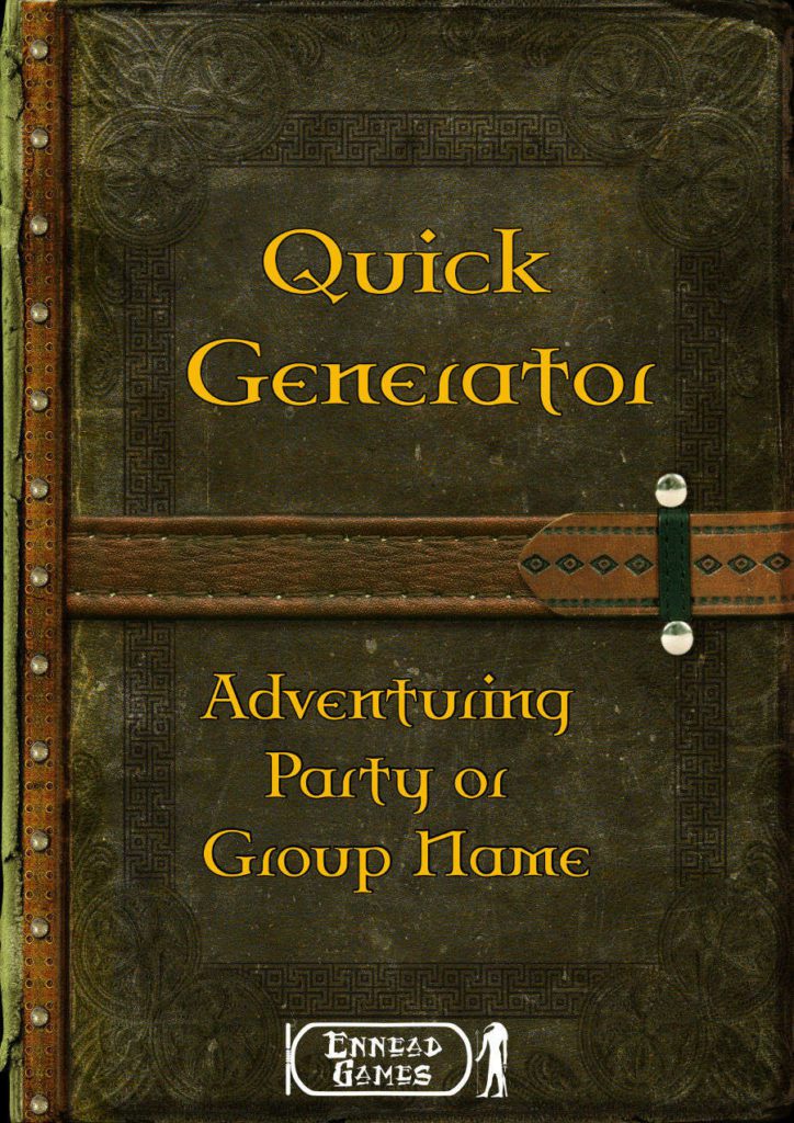 [PDF Hilight] Quick Generator - Adventuring Party or Group Name - Ennead Games