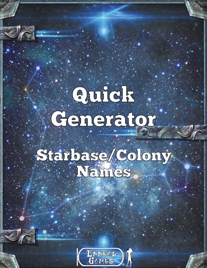 [PDF] Quick Generator Starbase/Colony Names - Ennead Games